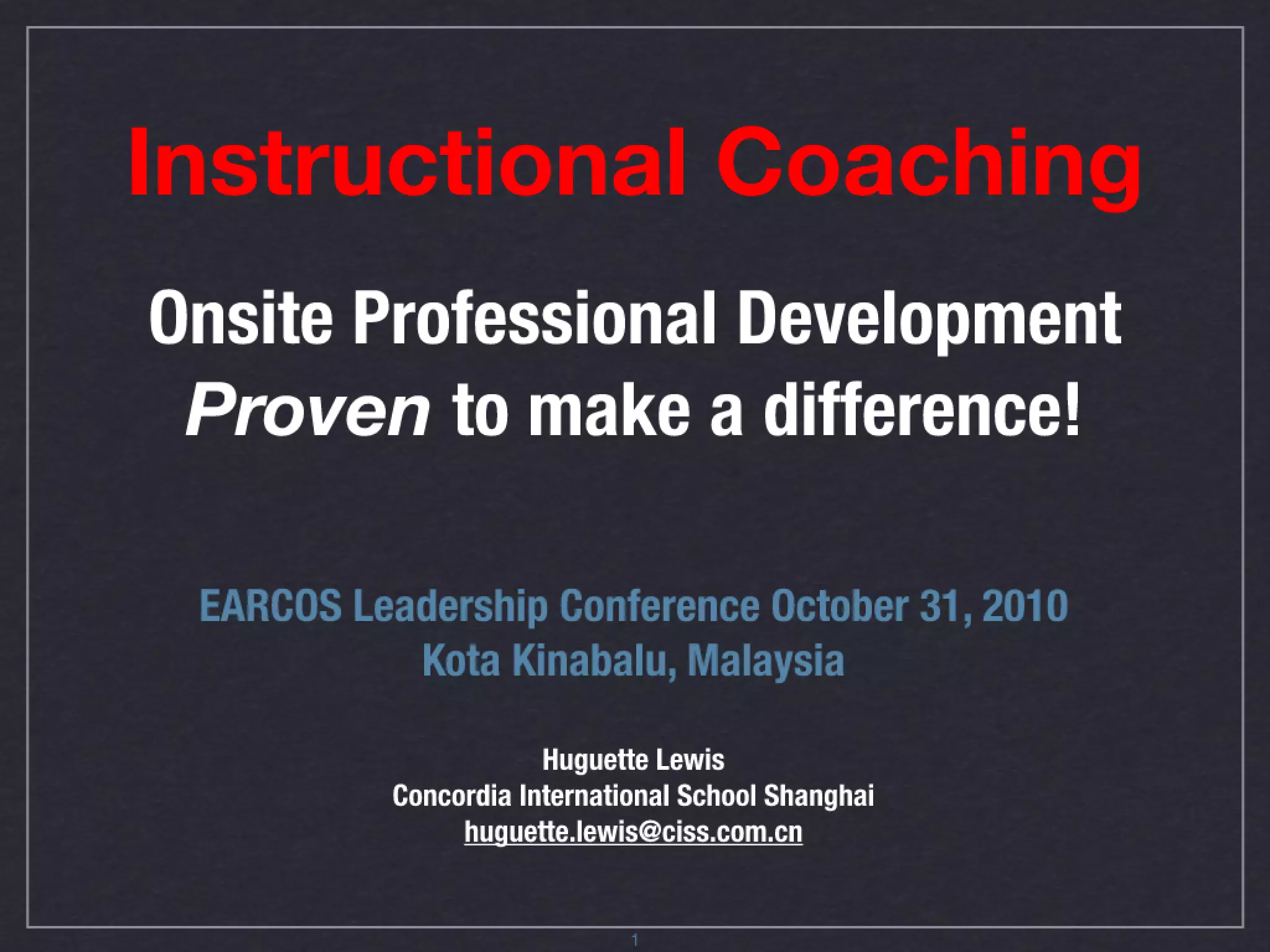 Instructional Coaching Presentation (Sessions 1 and 2) | PDF