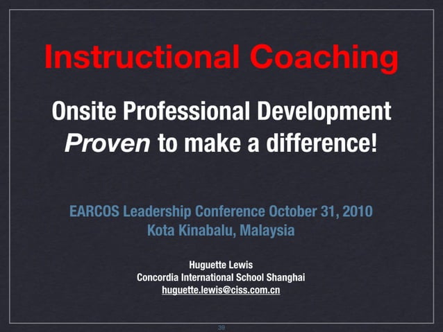 Instructional Coaching Presentation (Sessions 1 and 2) | PDF ...
