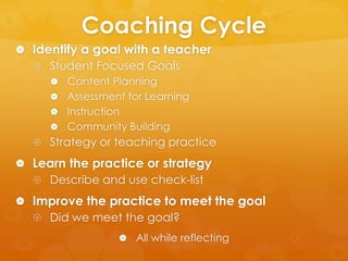 Instructional coaching presentation | PPTX | Education