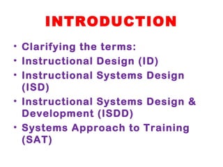 INSTRUCTIONAL DESIGN | PPT