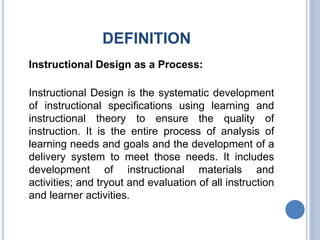 instructional design.pptx falls under design | PPT