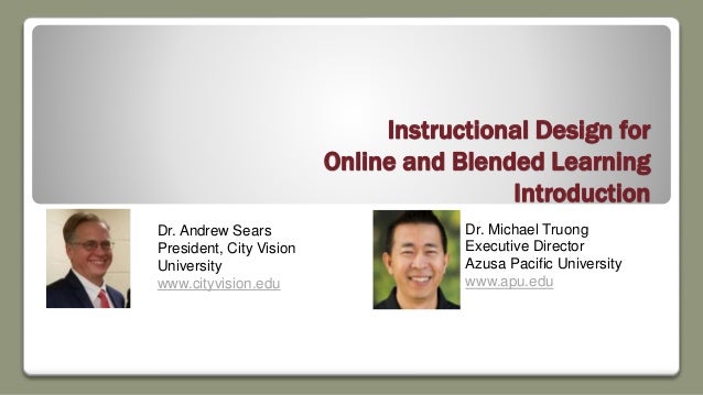 Instructional Design for Online and Blended Learning Course Slides ...