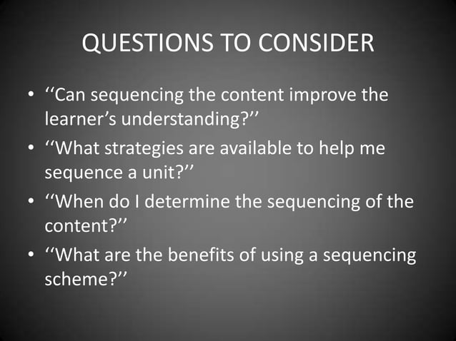 Instructional design – edfn201 b sequencing | PPTX | Educational Assessment | Education