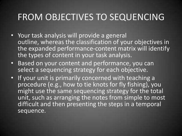 Instructional design – edfn201 b sequencing | PPTX | Educational Assessment | Education