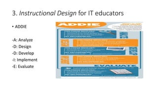 Instructional design for i.t. educators | PPTX