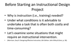 Instructional design – introduction [2018 update] | PDF