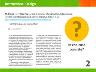 Instructional design lezione 2 | PPT