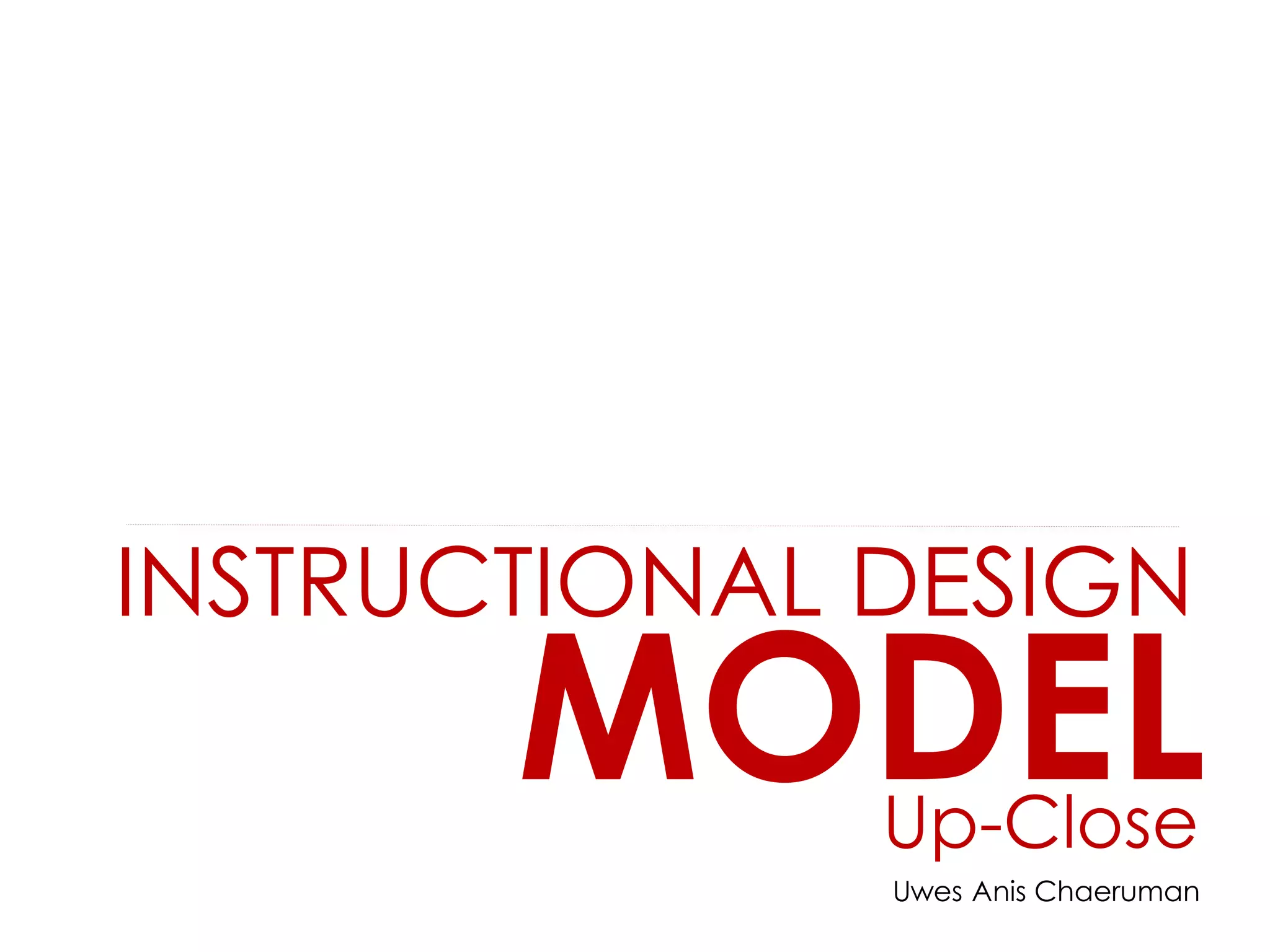 Instructional Design Model | PPTX | Education