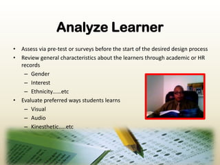 Instructional design model.wk.5.wiki.assure | PPTX | Educational Assessment | Education