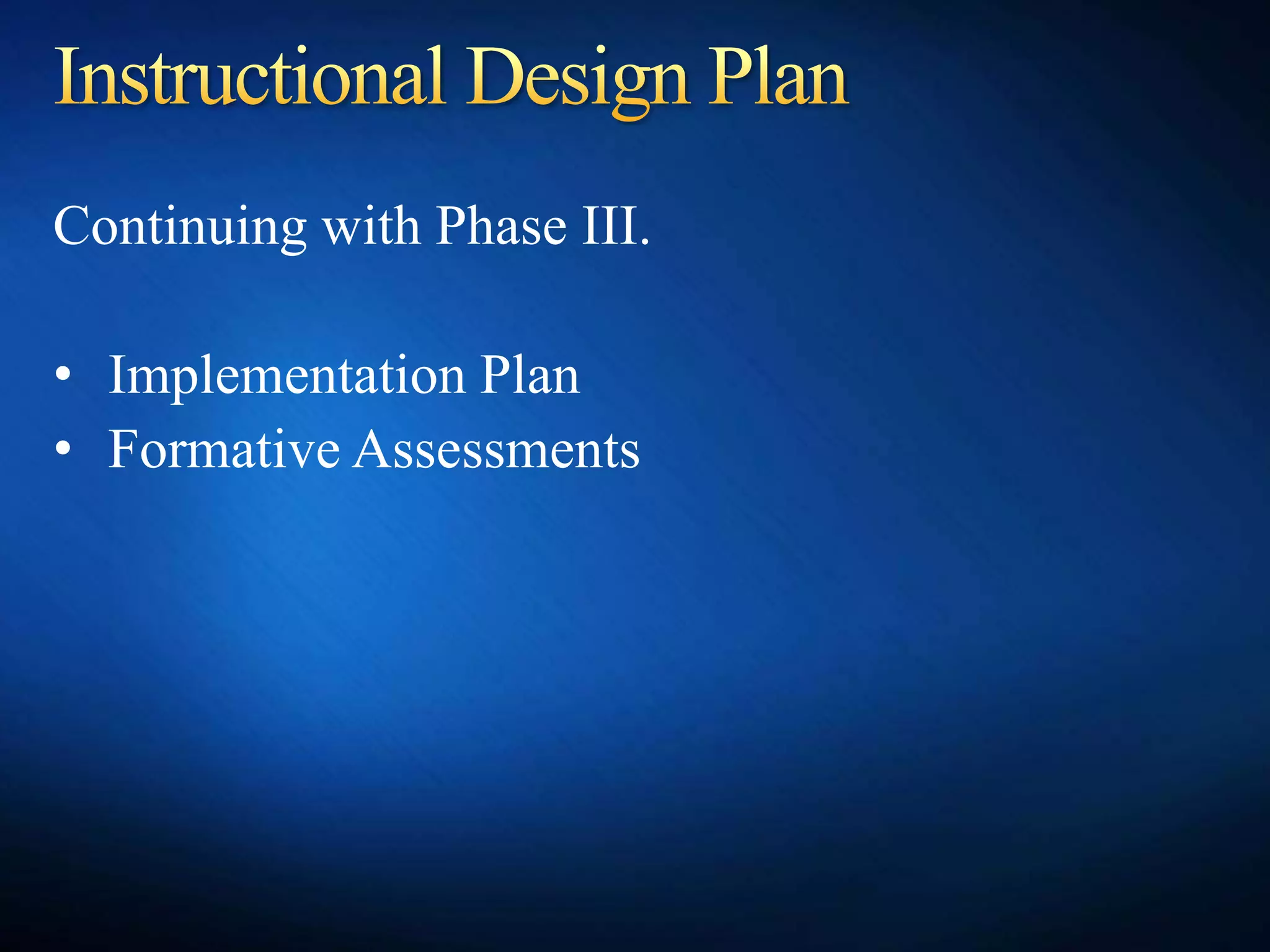 Instructional Design Plan PowerPoint | PPT