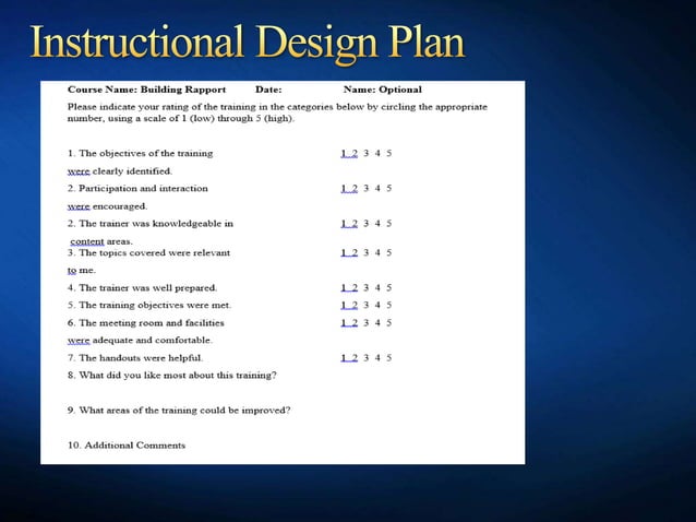 Instructional Design Plan PowerPoint | PPT