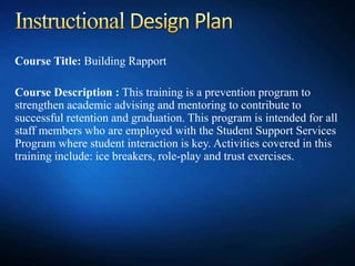 Instructional Design Plan PowerPoint | PPT