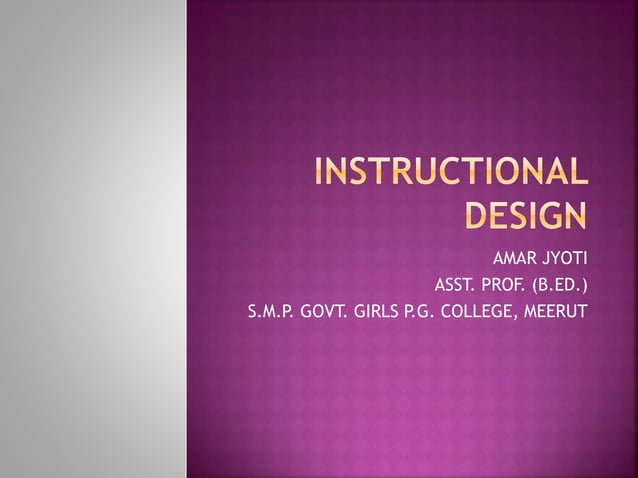 Instructional design ppt | PPTX | Education