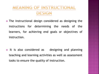 Instructional design ppt | PPTX