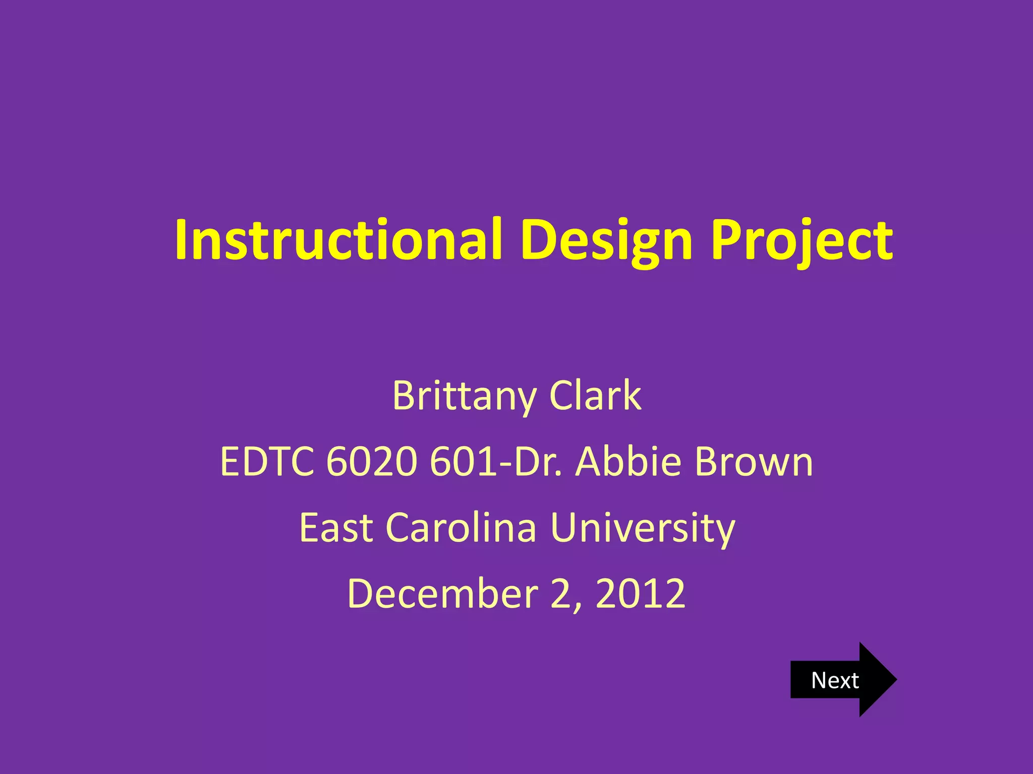 Instructional design project | PPT