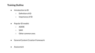 Instructional Design (ID) Training Guide | PDF | Educational Assessment ...