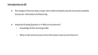 Instructional Design (ID) Training Guide | PDF | Educational Assessment ...