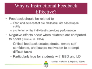 Instructional Feedback | PPTX | Educational Assessment | Education