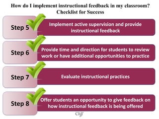 Instructional Feedback | PPTX | Educational Assessment | Education