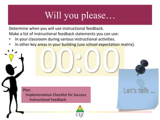 Instructional Feedback | PPTX | Educational Assessment | Education