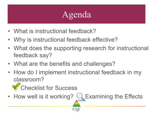 Instructional Feedback Ppt