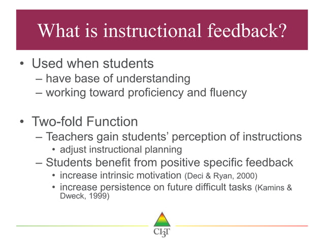 Instructional Feedback | PPT