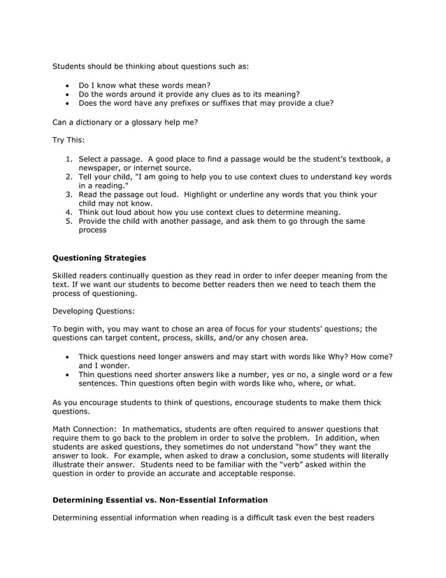 Instructional focus | DOCX | Educational Assessment | Education