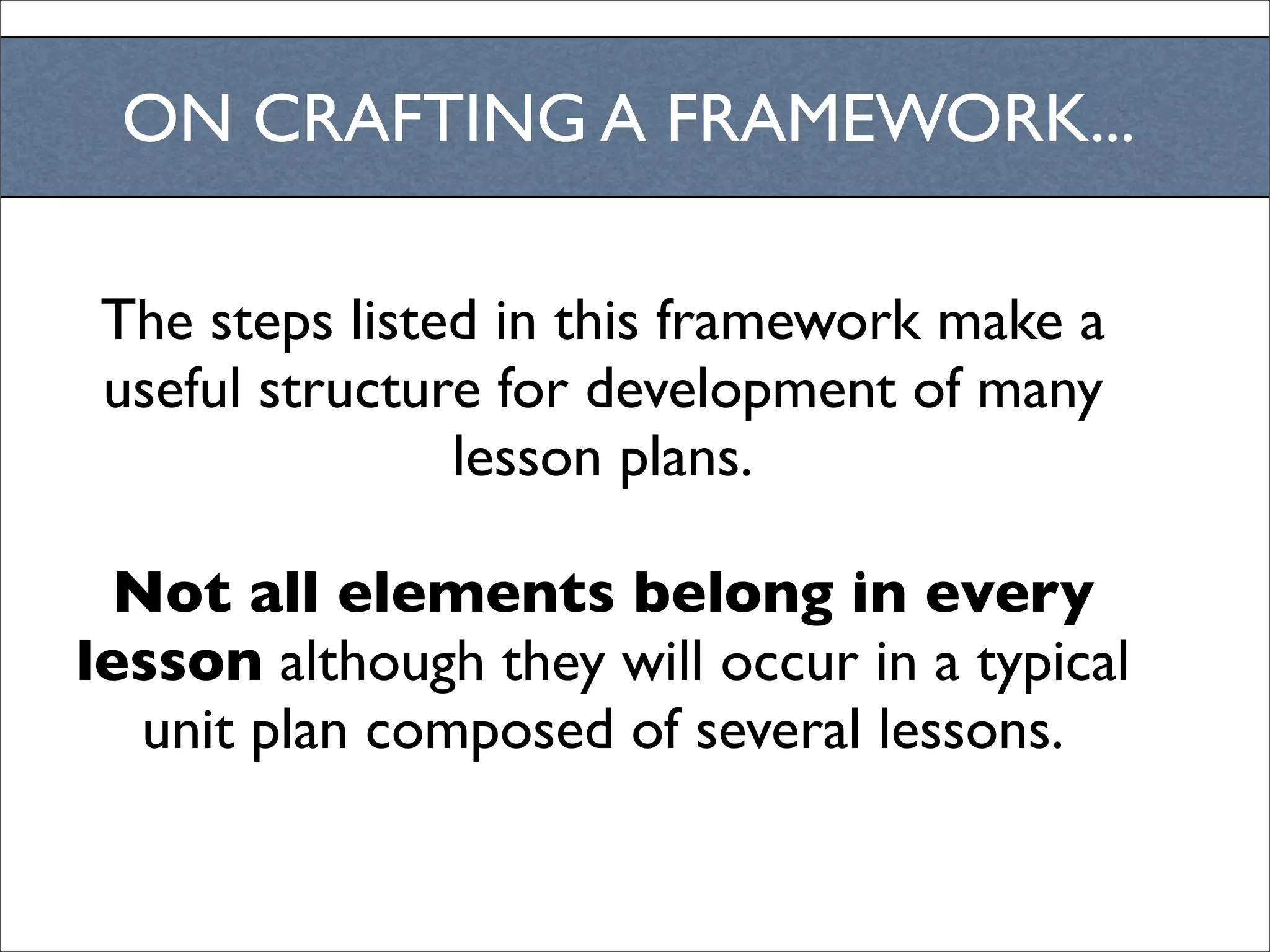 Instructional Framework | PDF