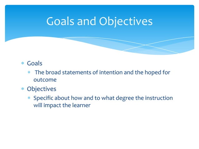 Instructional goals and objectives | PPTX | Educational Assessment ...