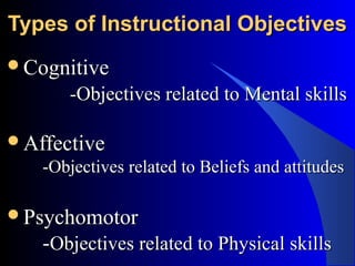 Instructional goals and objectives | PPT