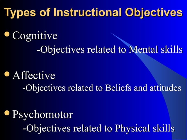 Instructional Goals And Objectives Ppt Educational Assessment