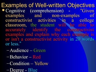 Instructional goals and objectives | PPT