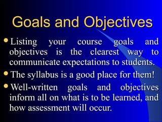Instructional goals and objectives | PPT