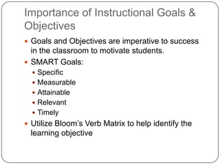 Instructional goals & objectives_BTO | PPTX