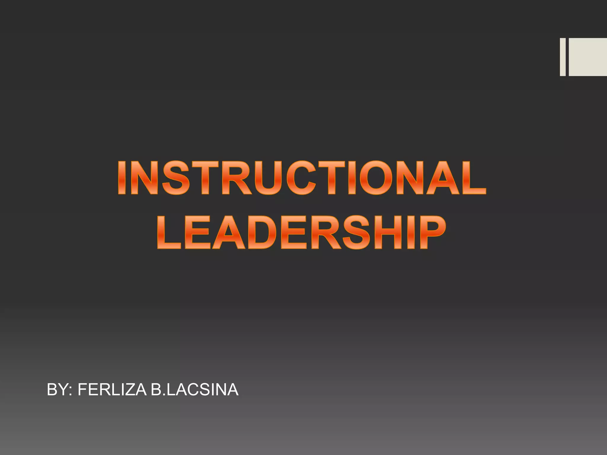 Instructional leadership | PPTX