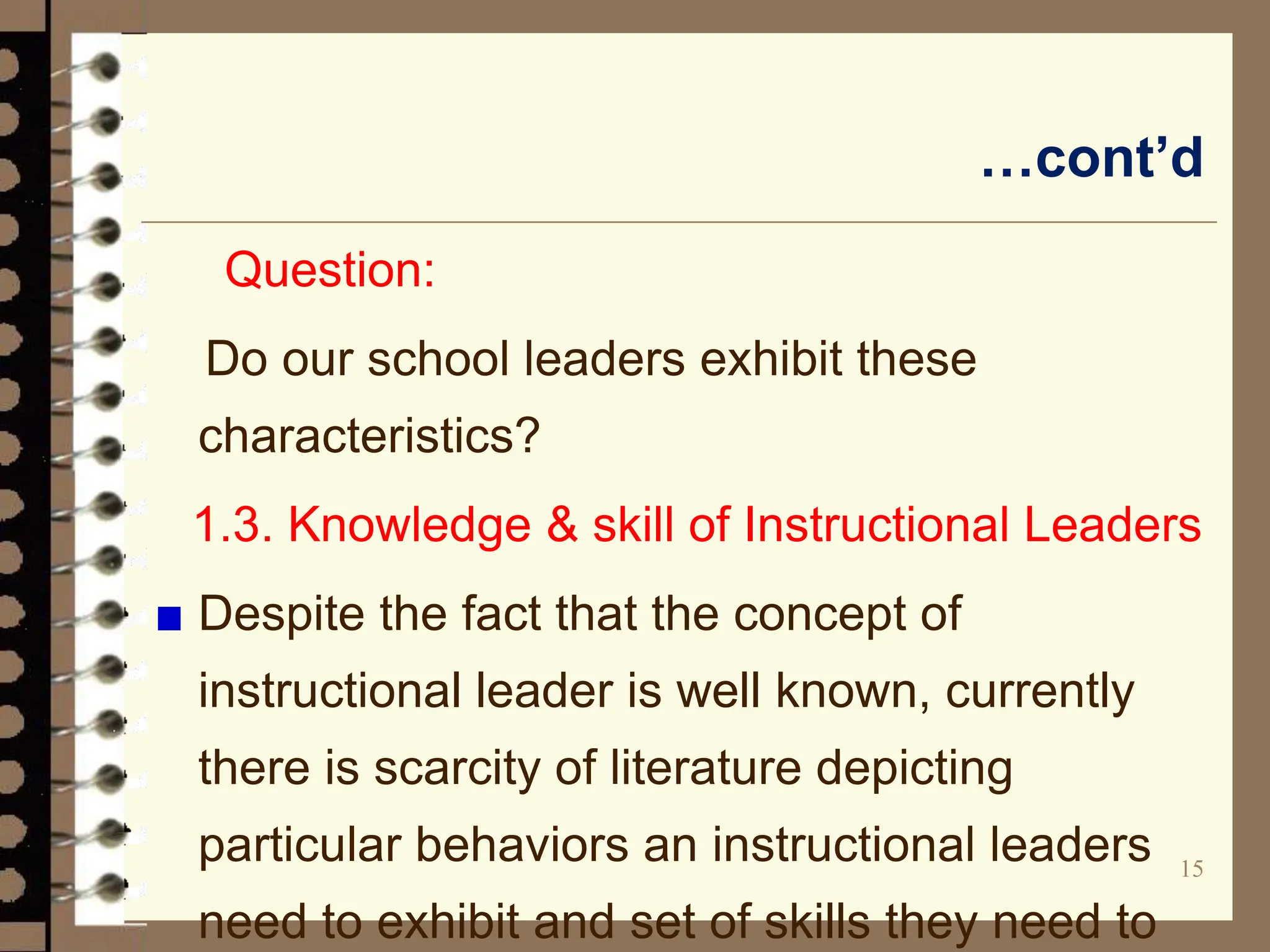 Instructional Leadership (1).ppt based on school leadership | PPT