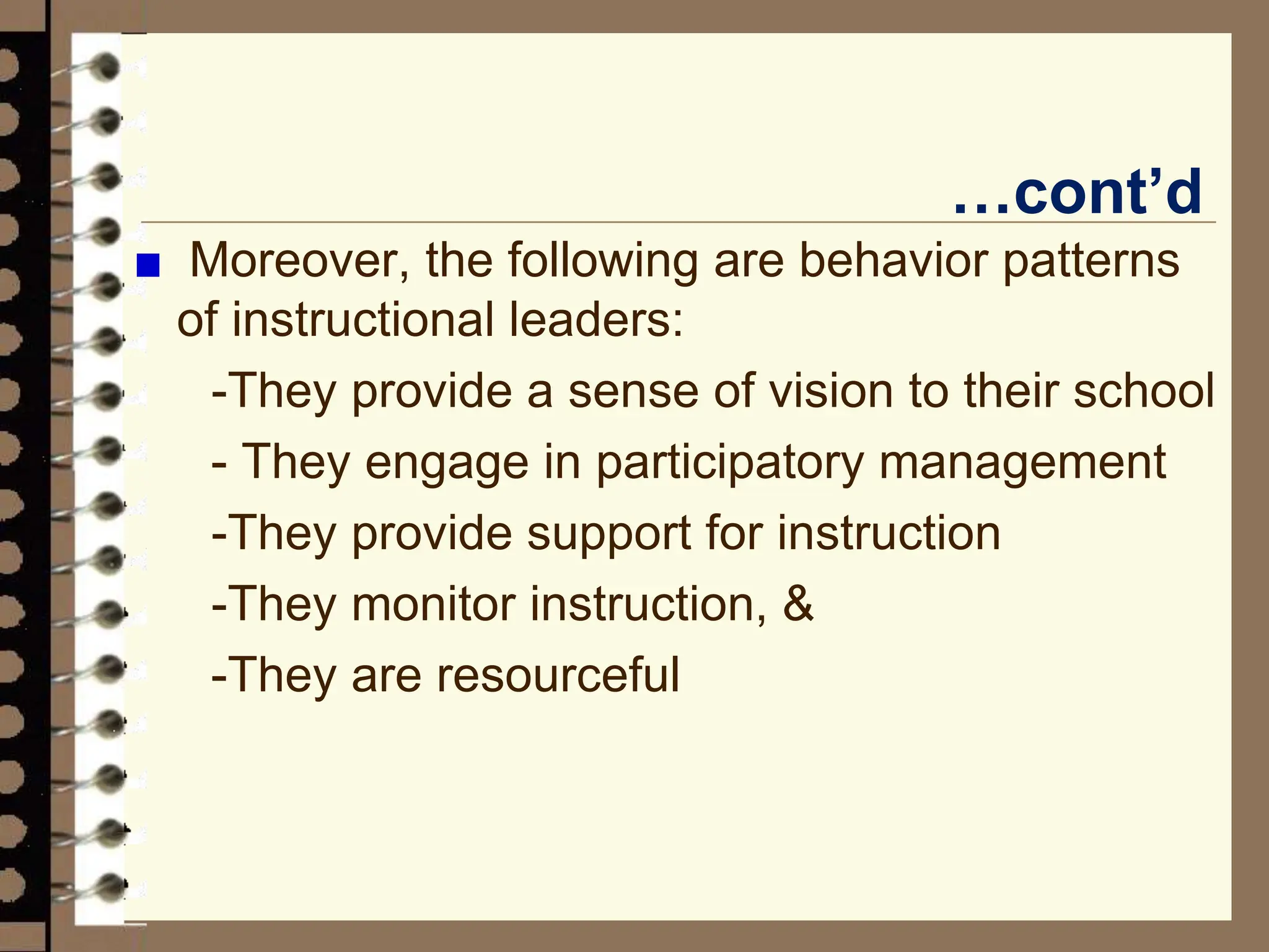 Instructional Leadership (1).ppt based on school leadership | PPT