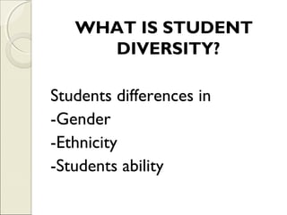 Instructional leadership (chapter 2 student diversity) | PPT