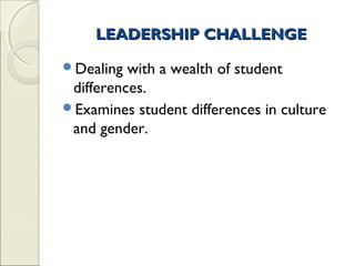 Instructional leadership (chapter 2 student diversity) | PPT