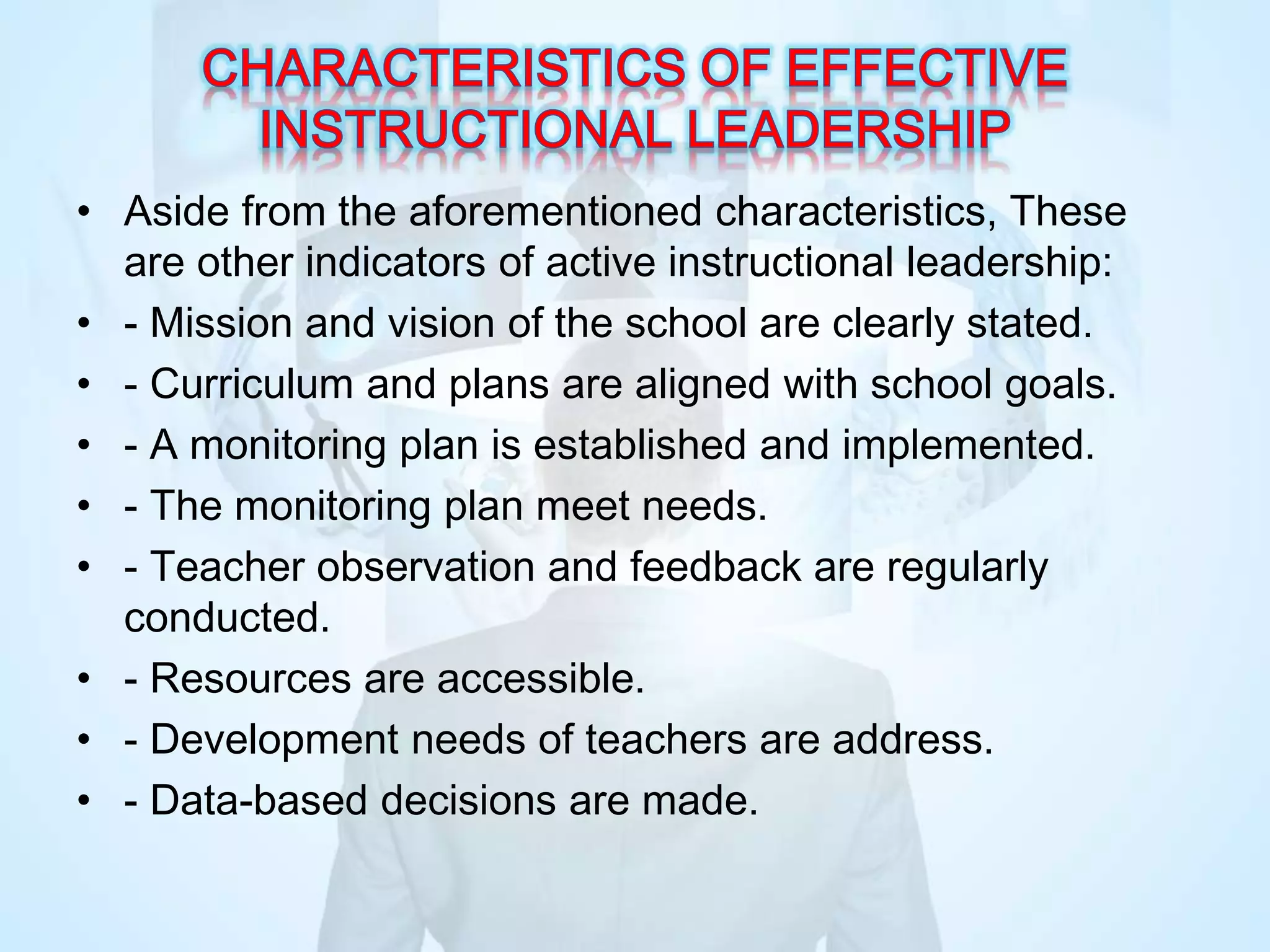 Instructional leadership domains | PPTX