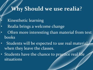 Instructional material- realia and epidiascope | PPTX