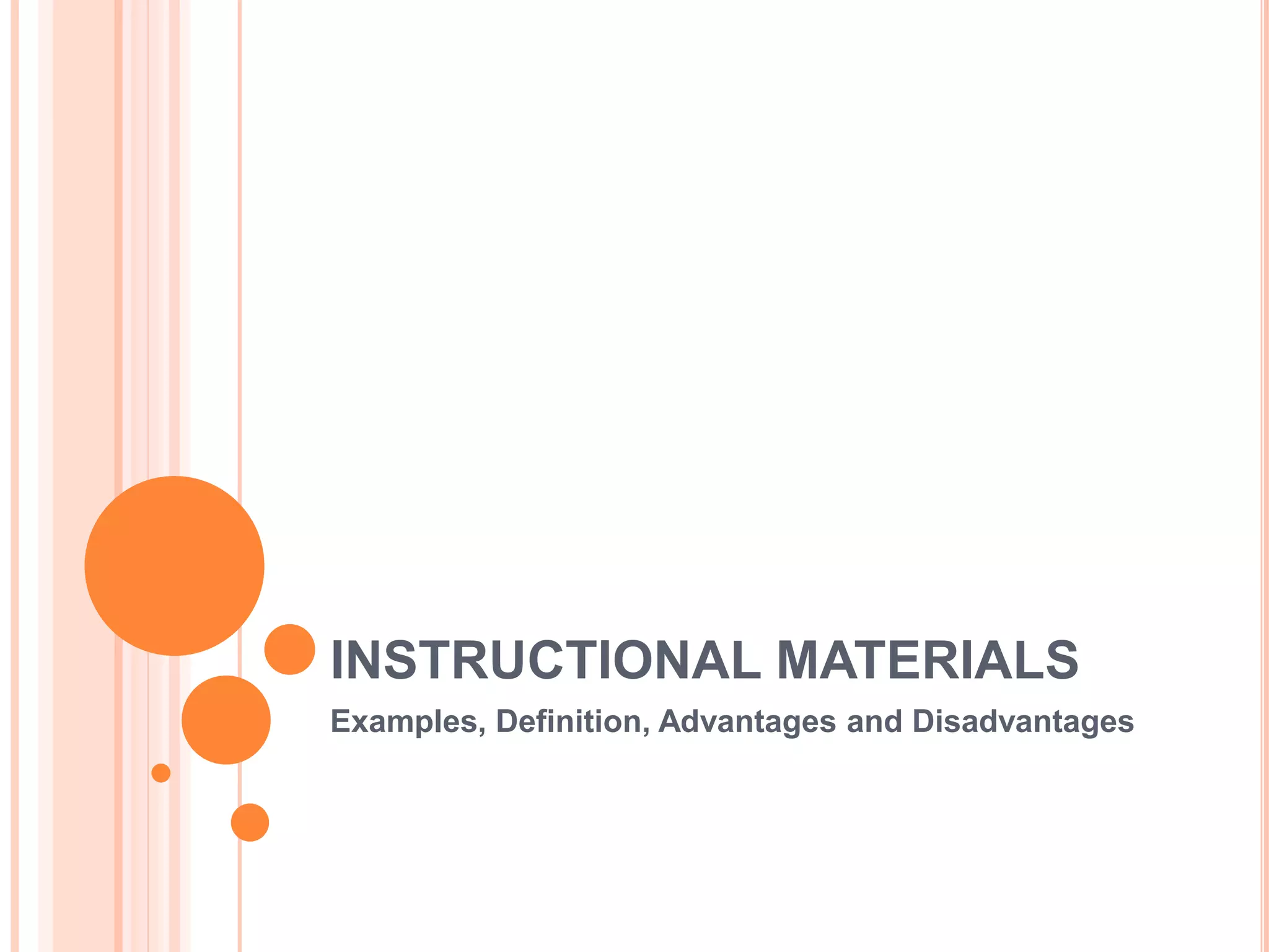 Instructional materials | PPT