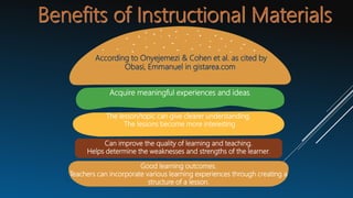 Instructional Materials | PPTX