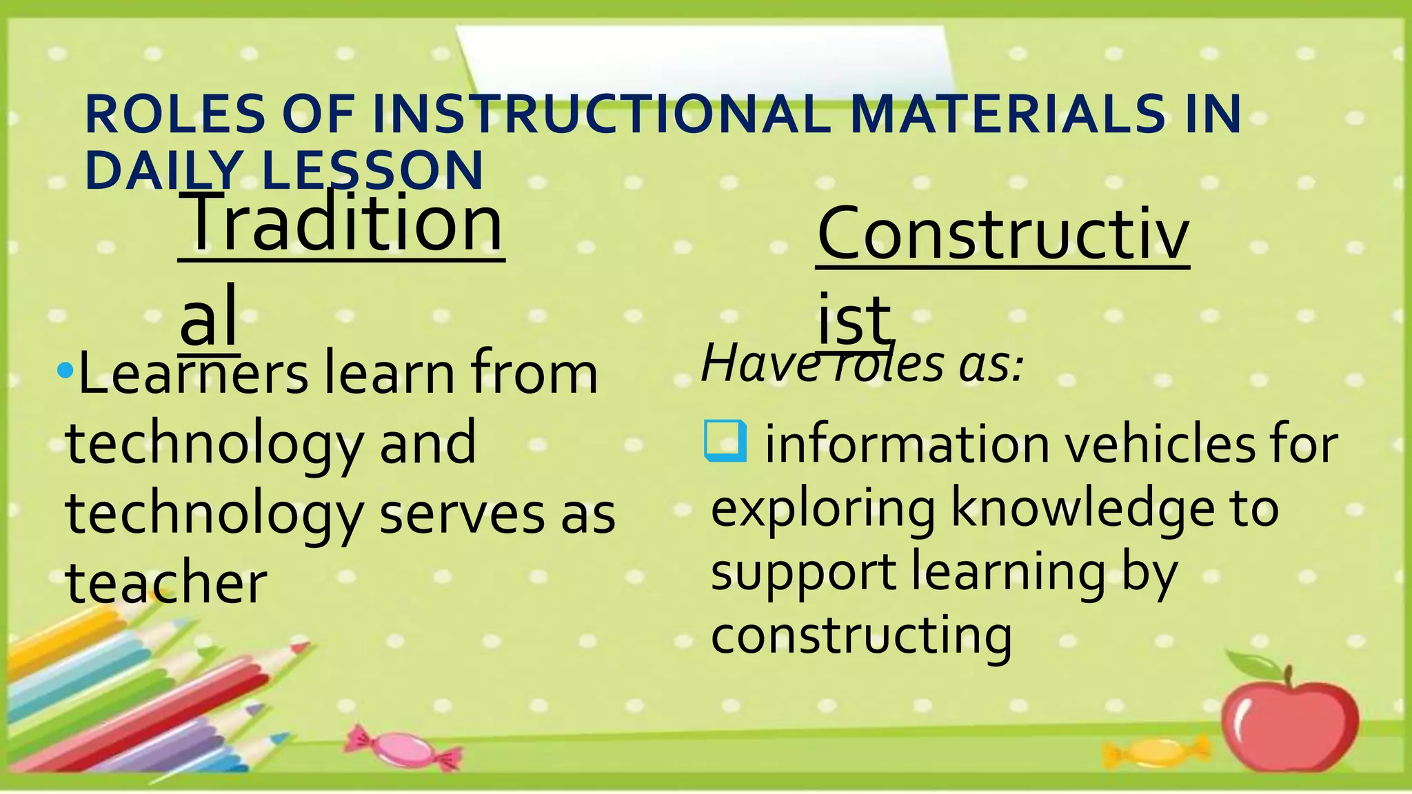 Instructional materials | PPTX