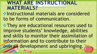 Instructional materials | PPTX