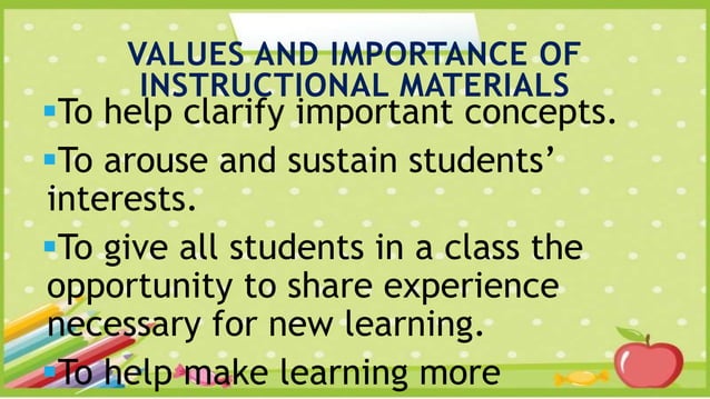 Instructional materials | PPT