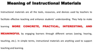 INSTRUCTIONAL MATERIALS for effective instruction | PDF
