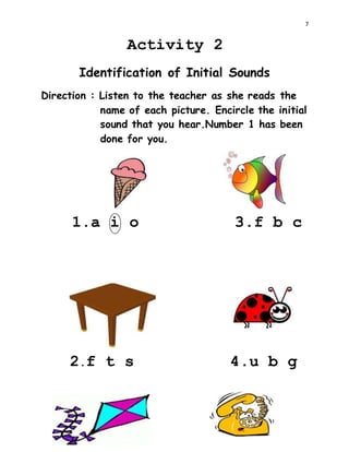 Instructional materials for Beginning Readers | DOCX