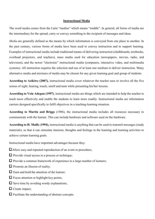 Instructional media | PDF