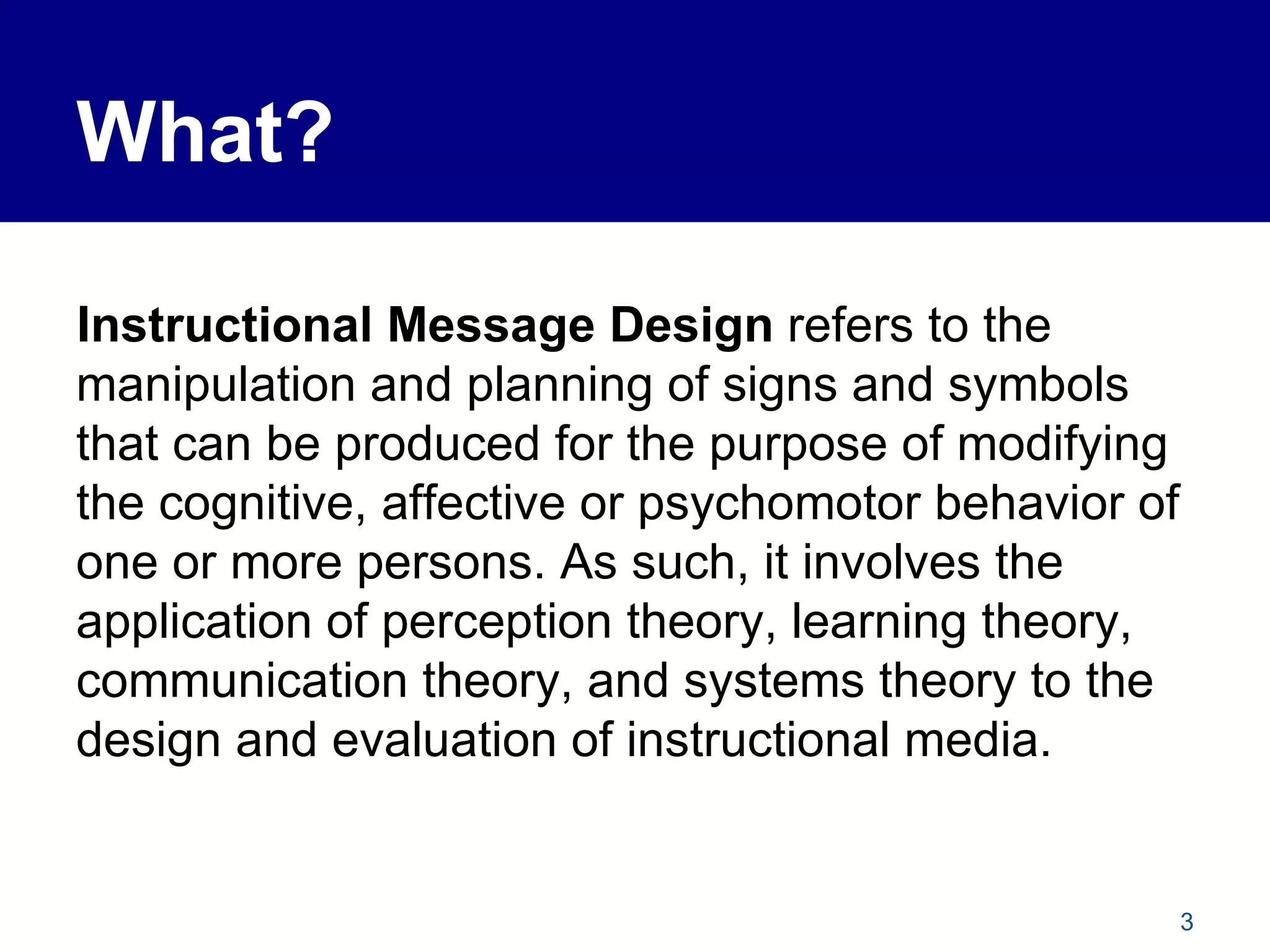 Instructional Message Design | PPT